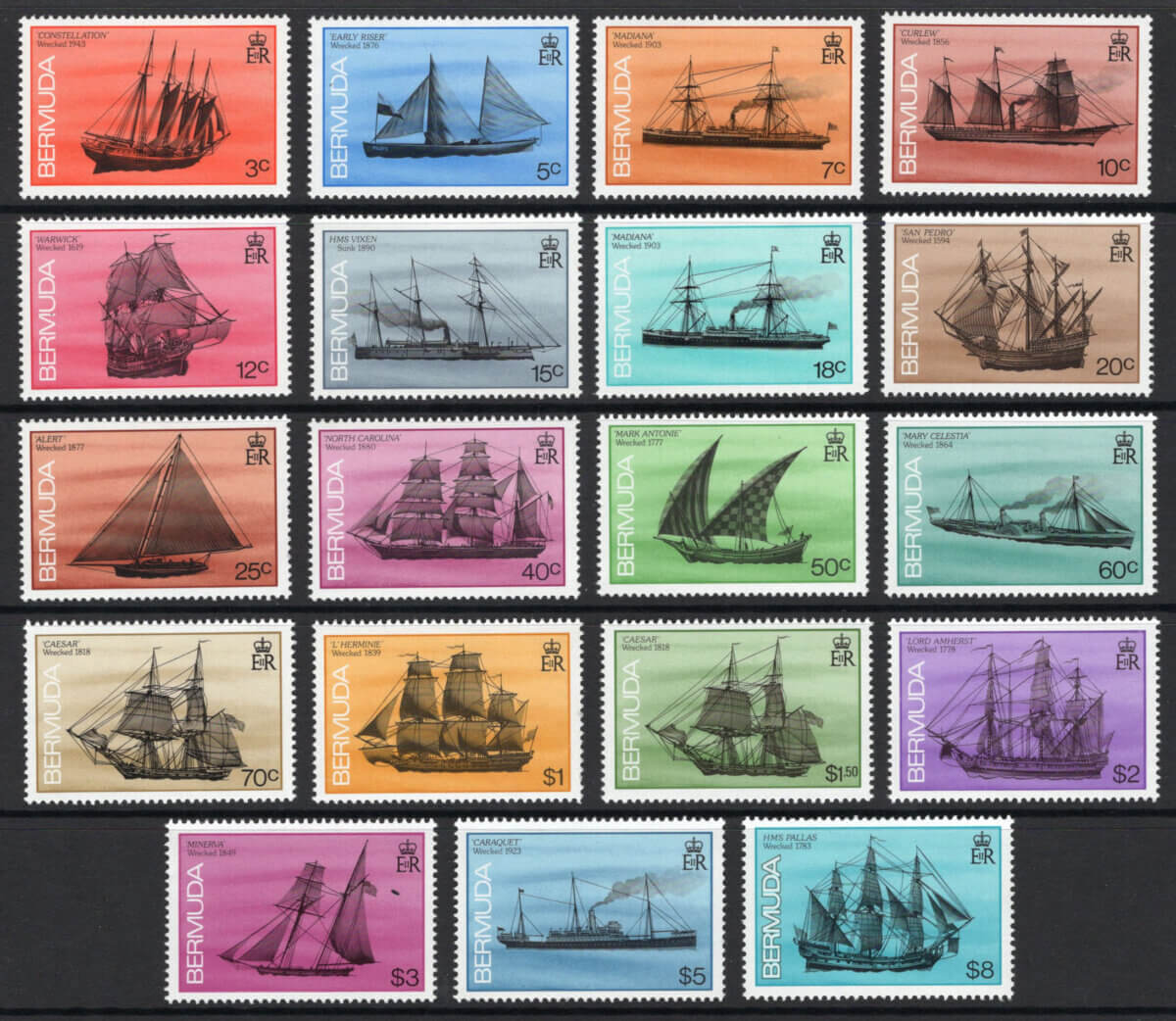 Bermuda’s Shipwreck Postage Stamps
